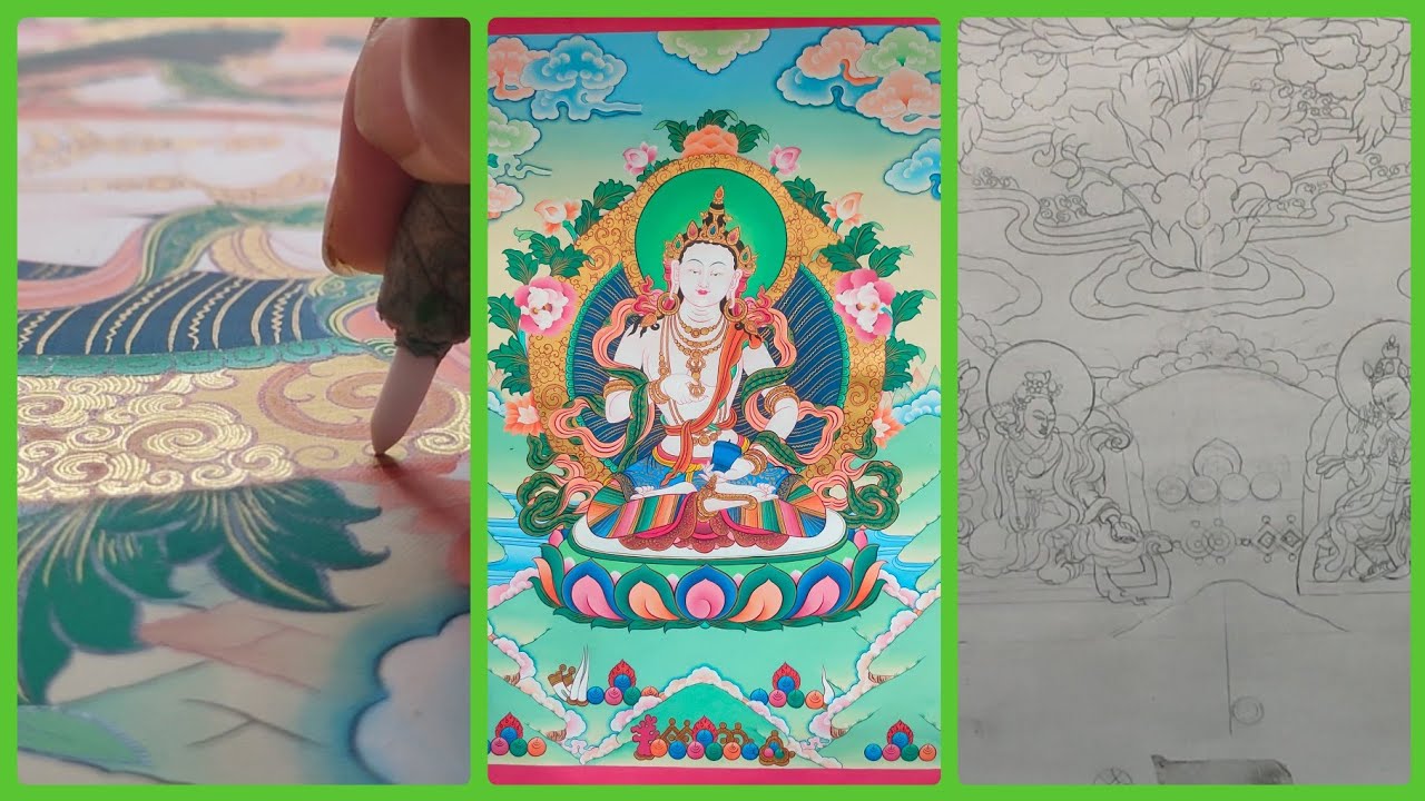 thangka Painting gold sketch# new thangka vajra sato #coming soon Guru ...