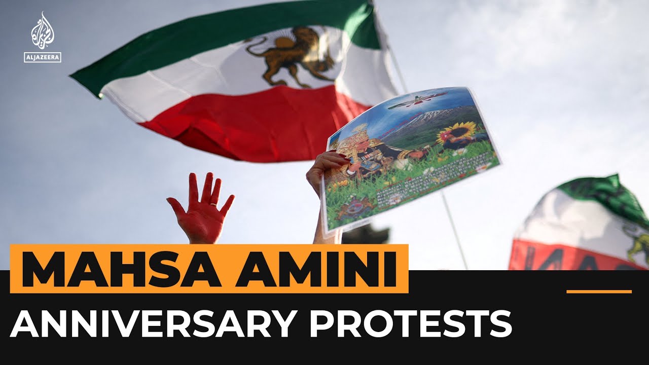 Mahsa Amini remembered with worldwide protests - YouTube