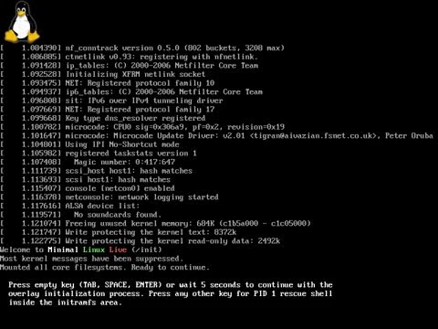 Minimal Linux Live - demo (11-May-2016) - YouTube