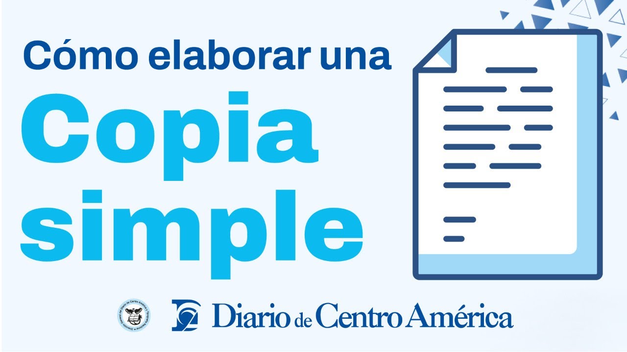 Cómo elaborar una Copia Simple - YouTube