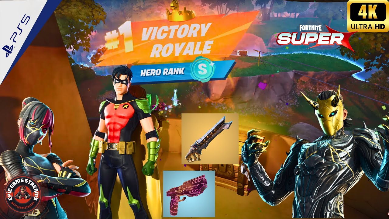 Fortnite Super Season | ALL Medallions Robin Skin | Hero Rank S Victory ...