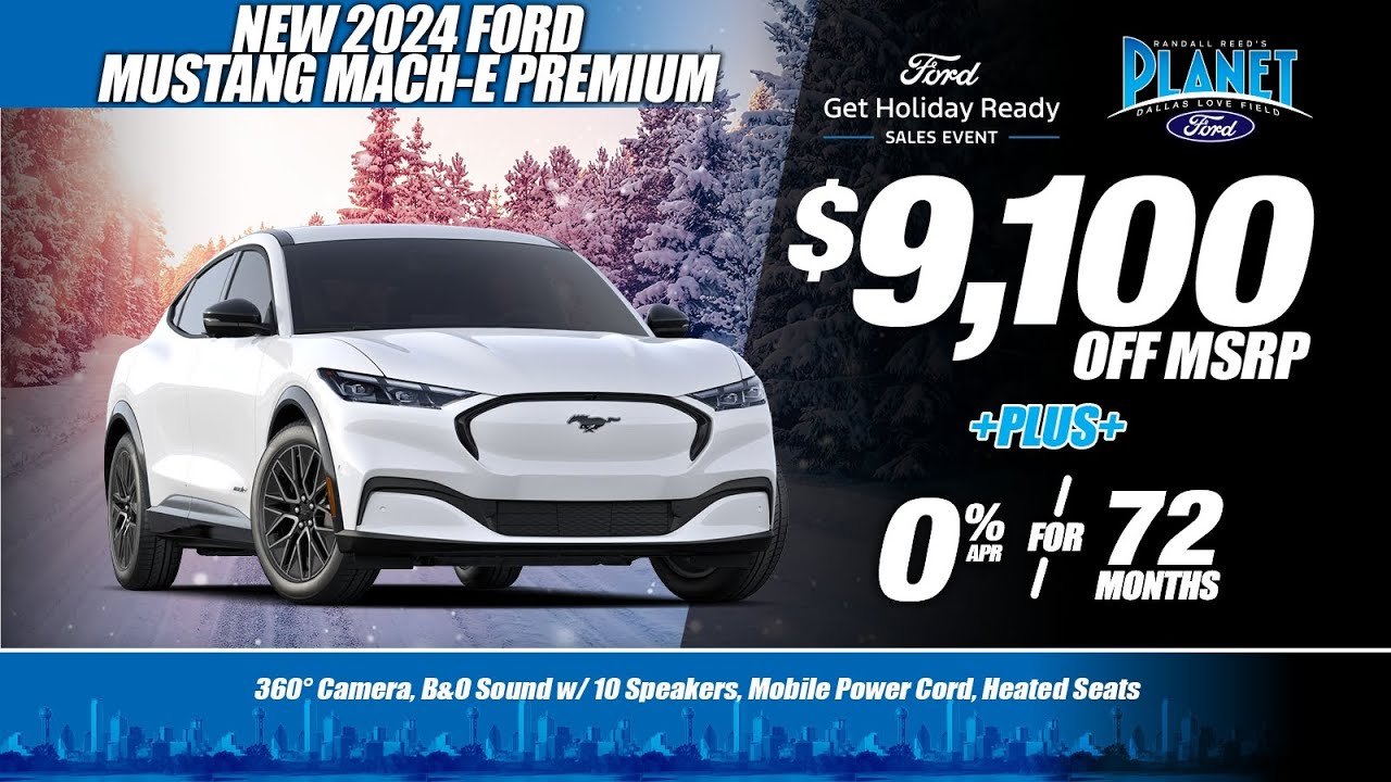 New 2024 Ford Mustang Mach-E Premium | $9,100 OFF +PLUS+ 0% APR for 72m ...