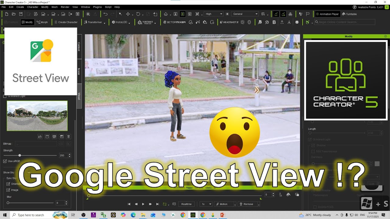 CC5 Google Street View to IBL Lighting Tutorial | Real World HDRI ...