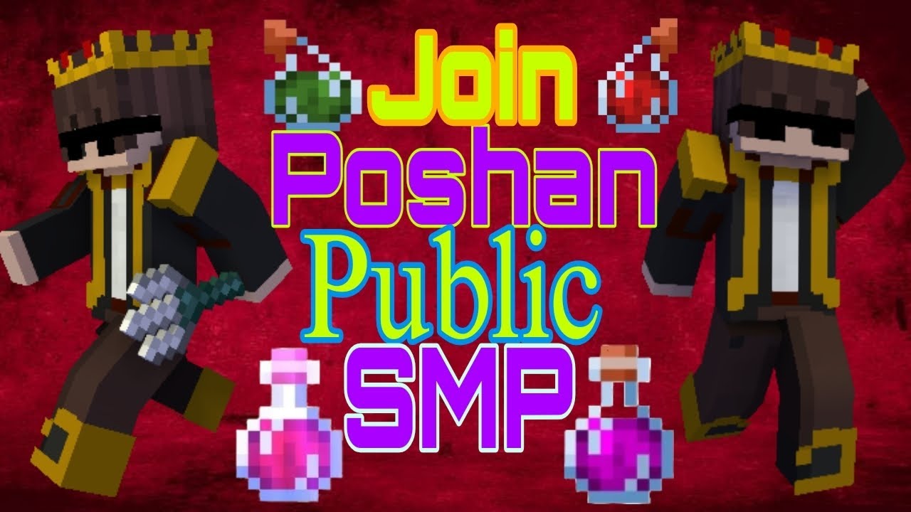 Public Poshan SMP Join | Join Public SMP Live 🔴 | minecraft pocket ...