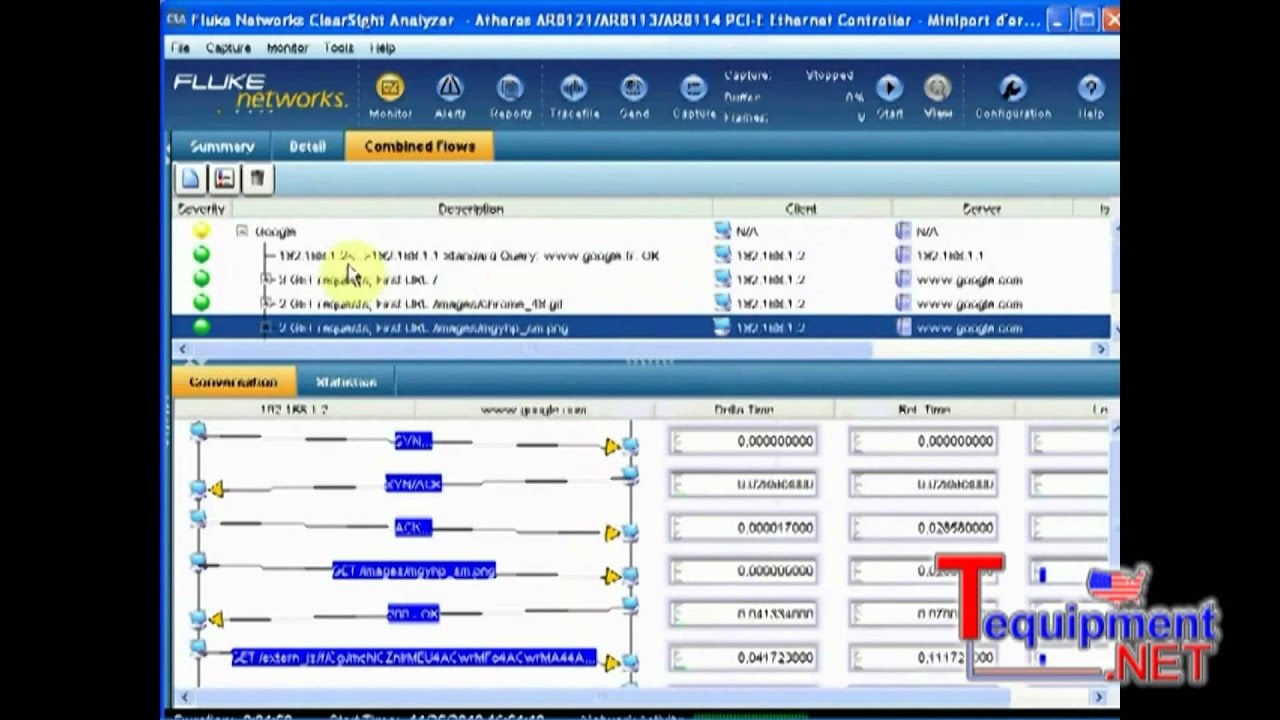 Fluke Networks ClearSight Analyzer Combined Flows Feature - YouTube