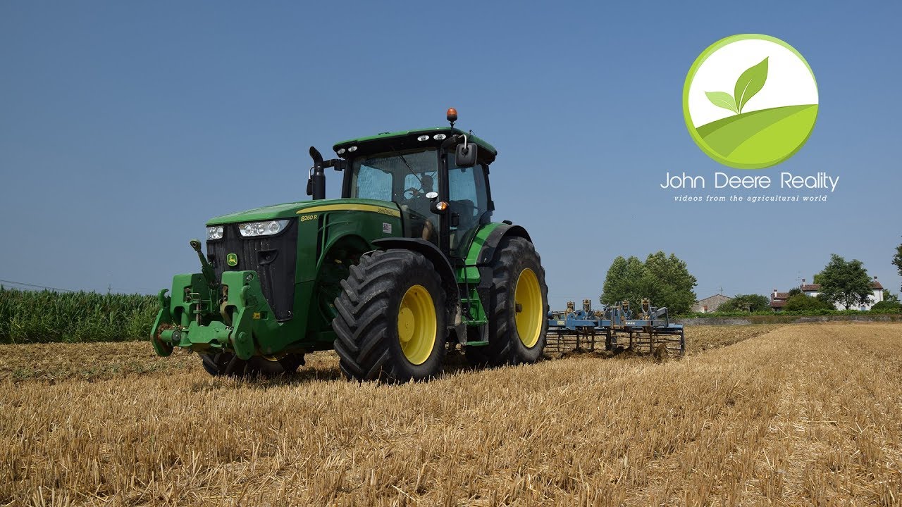 John Deere 8260 R + Rabe "BlueBird" 6 m | Harrowing on Hard Ground ...