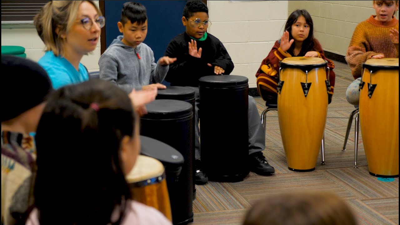 PIE Foundation Grant brings rhythm to Pond Springs Elementary - YouTube