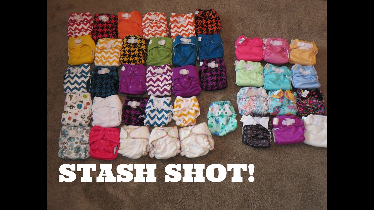 CLOTH DIAPER STASH SHOT! - YouTube