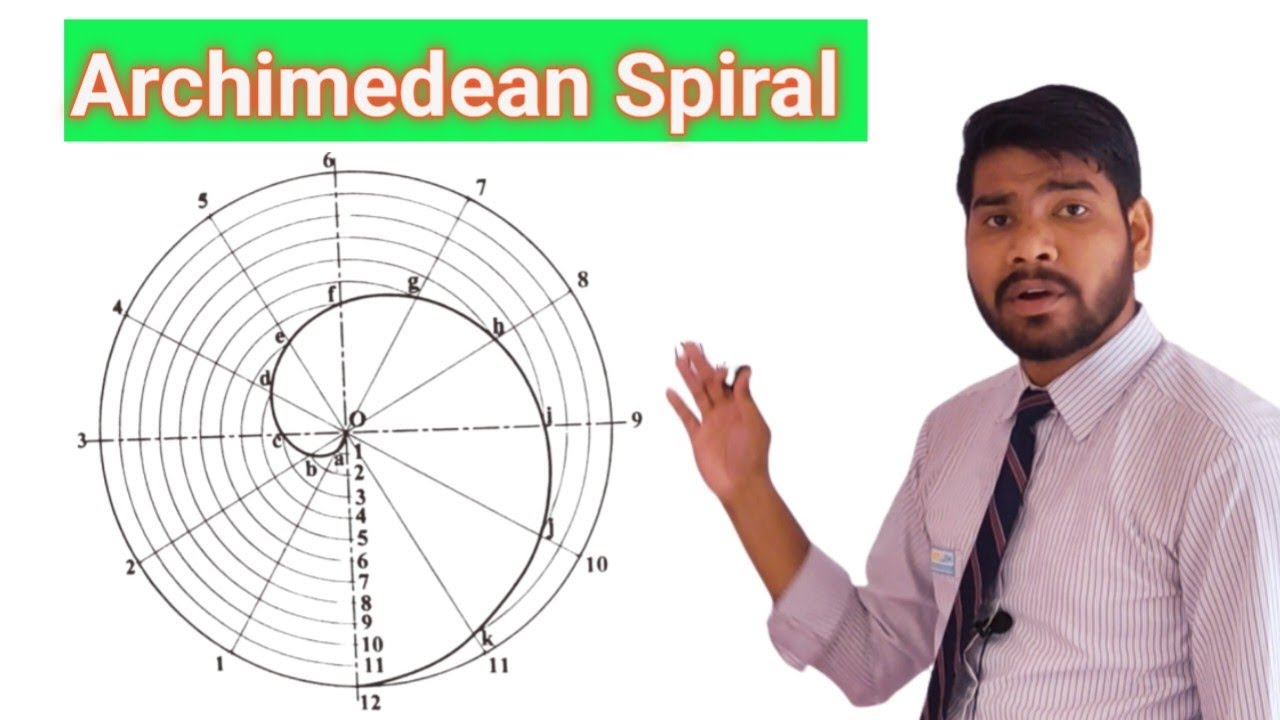 ARCHIMEDEAN SPIRAL#SPIRAL IN ENGINEERING DRAWING#CONSTRUCTION OF SPIRAL#SHOBHA PANDIT - YouTube