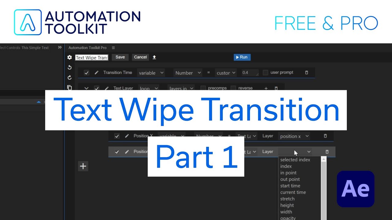 Create a Text Wipe Automation in After Effects Part 1 - YouTube