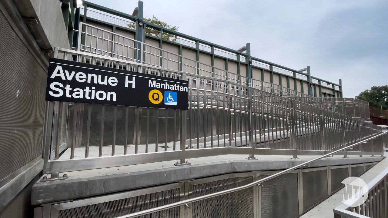 Avenue H Station New Ramp to Manhattan-Bound Side - YouTube