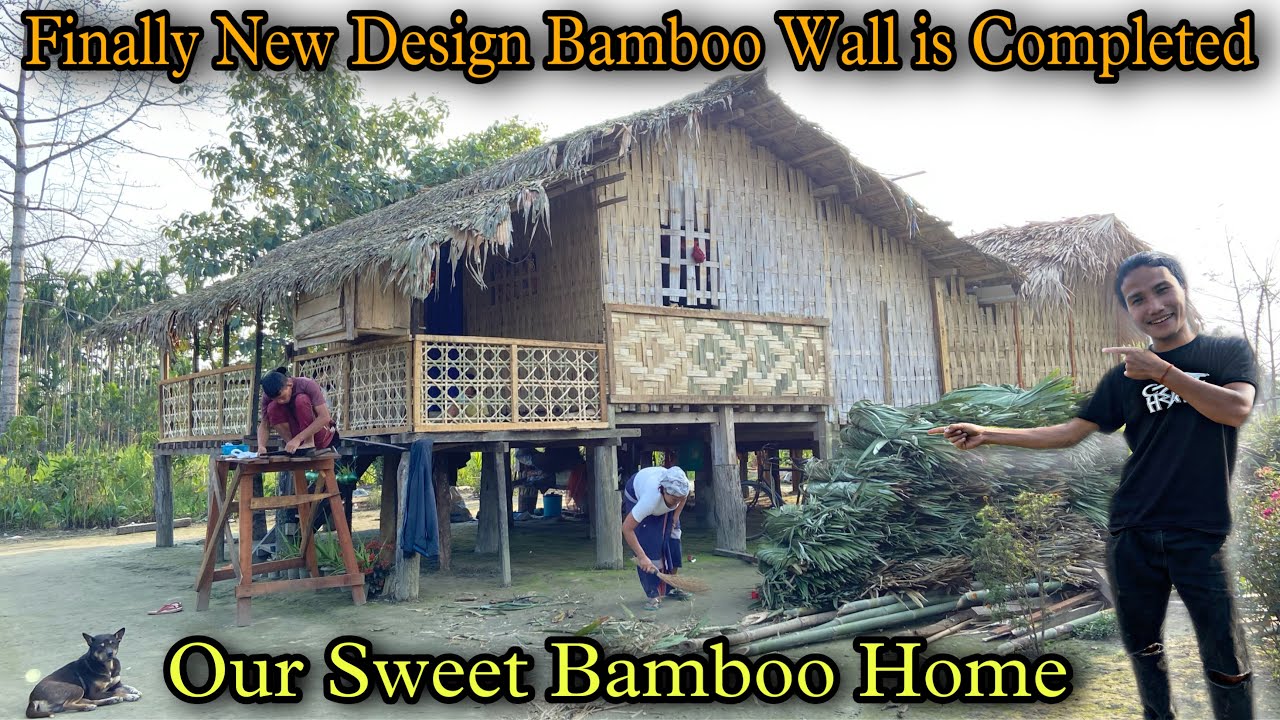 Finally New Designed Bamboo Wall is Completed || Traditional Bamboo ...