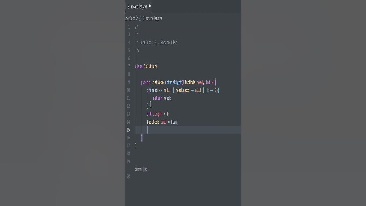 Rotate List Facebook Interview Question Leetcode 61 Leetcode Facebook Youtube
