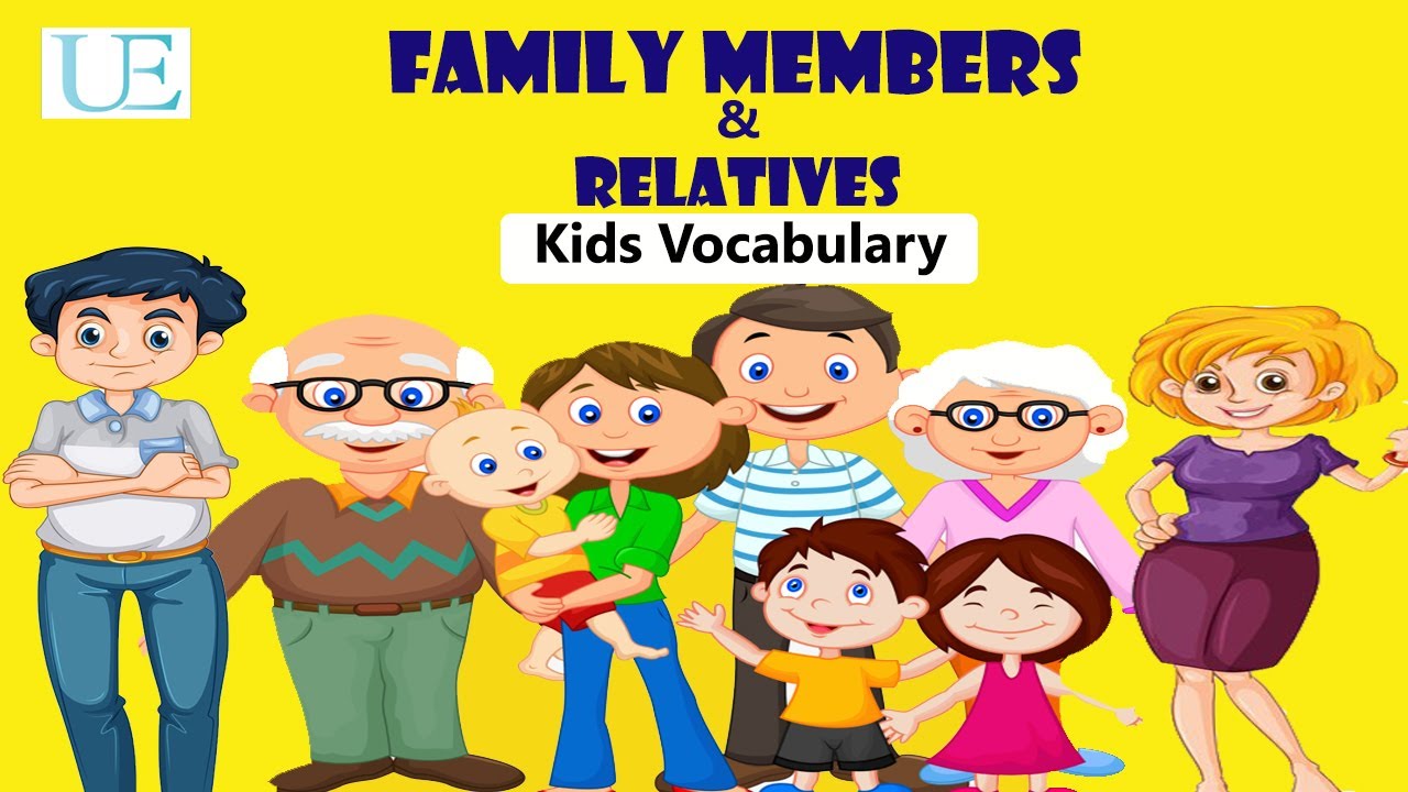 My family and relatives (with spelling) | Kids Vocabulary - YouTube
