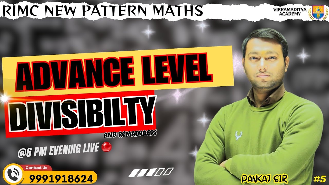 NEW PATTERN RIMC Advance Level Maths with #5 | DIVISIBILITY RIMC Maths ...