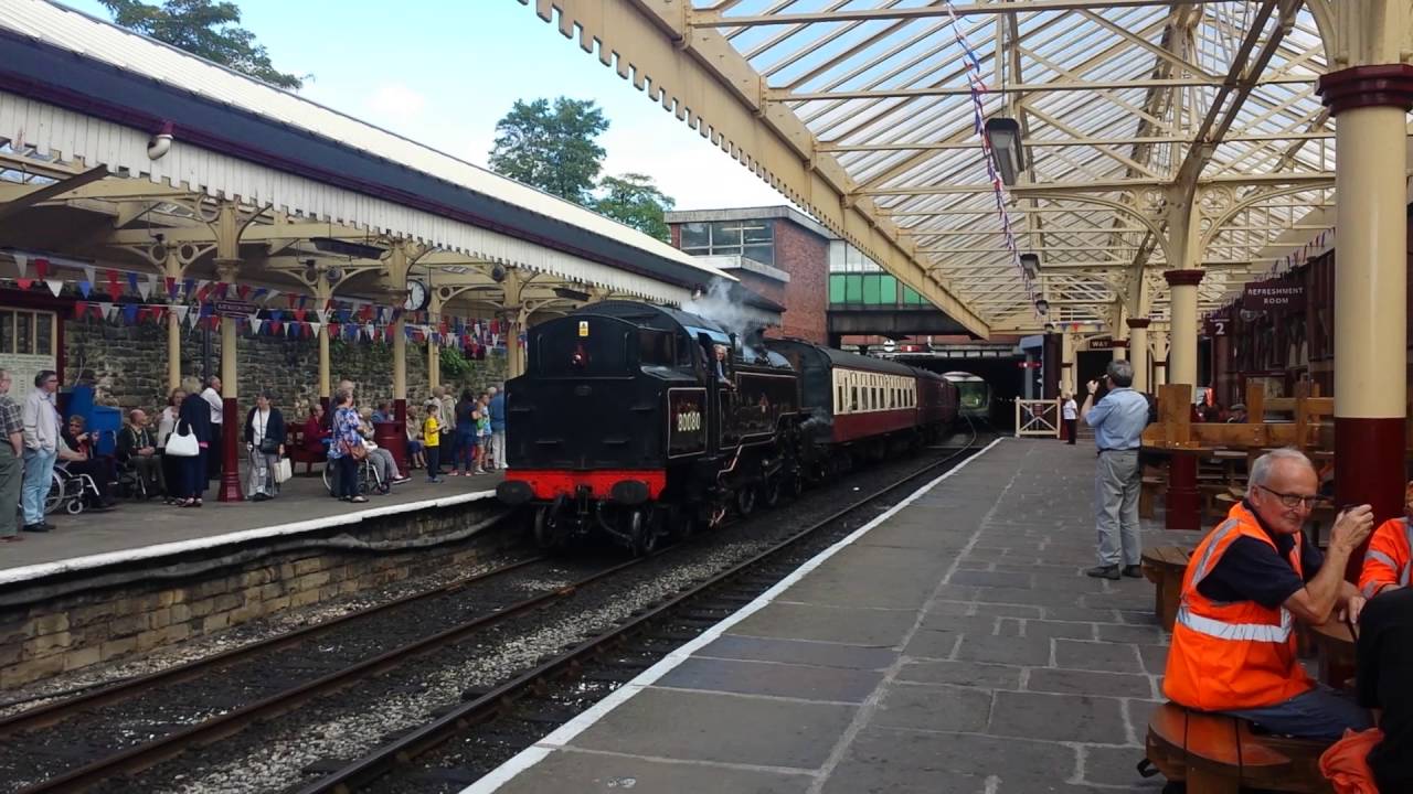 ELR steam locomotive 80080 at Bury Bolton Street. - YouTube
