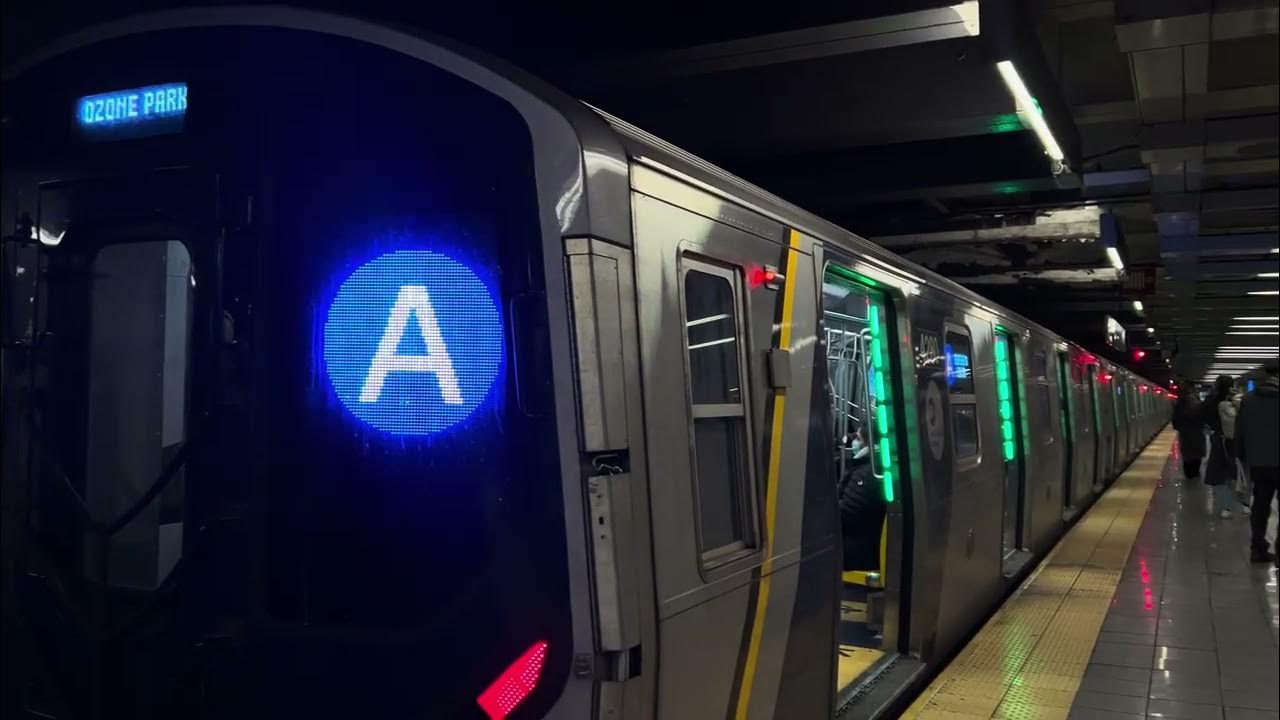 MTA New York City Subway Lefferts Blvd Bound Kawasaki R211A (A) Express Train @ 14th Street ...