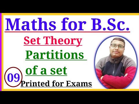 Partition of a set | set theory | part 1 maths | part 1 BSc math | Math ...