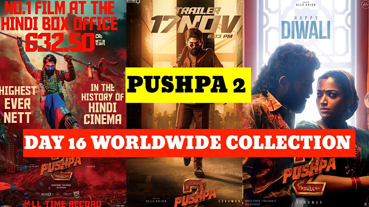 Pushpa 2 Worldwide Collection Day 16 | Pushpa 2 Day 16 Collection ...