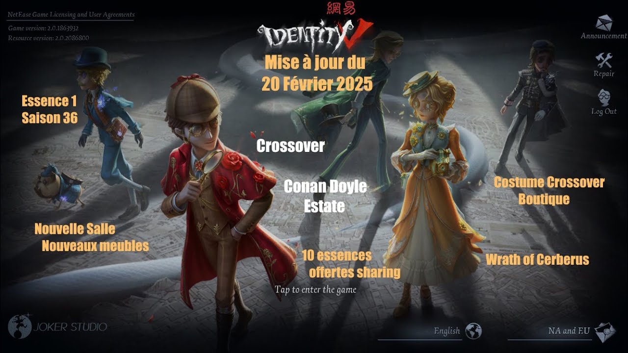 Identity V - Mise à jour du 20 Février 2025 : le Crossover - YouTube