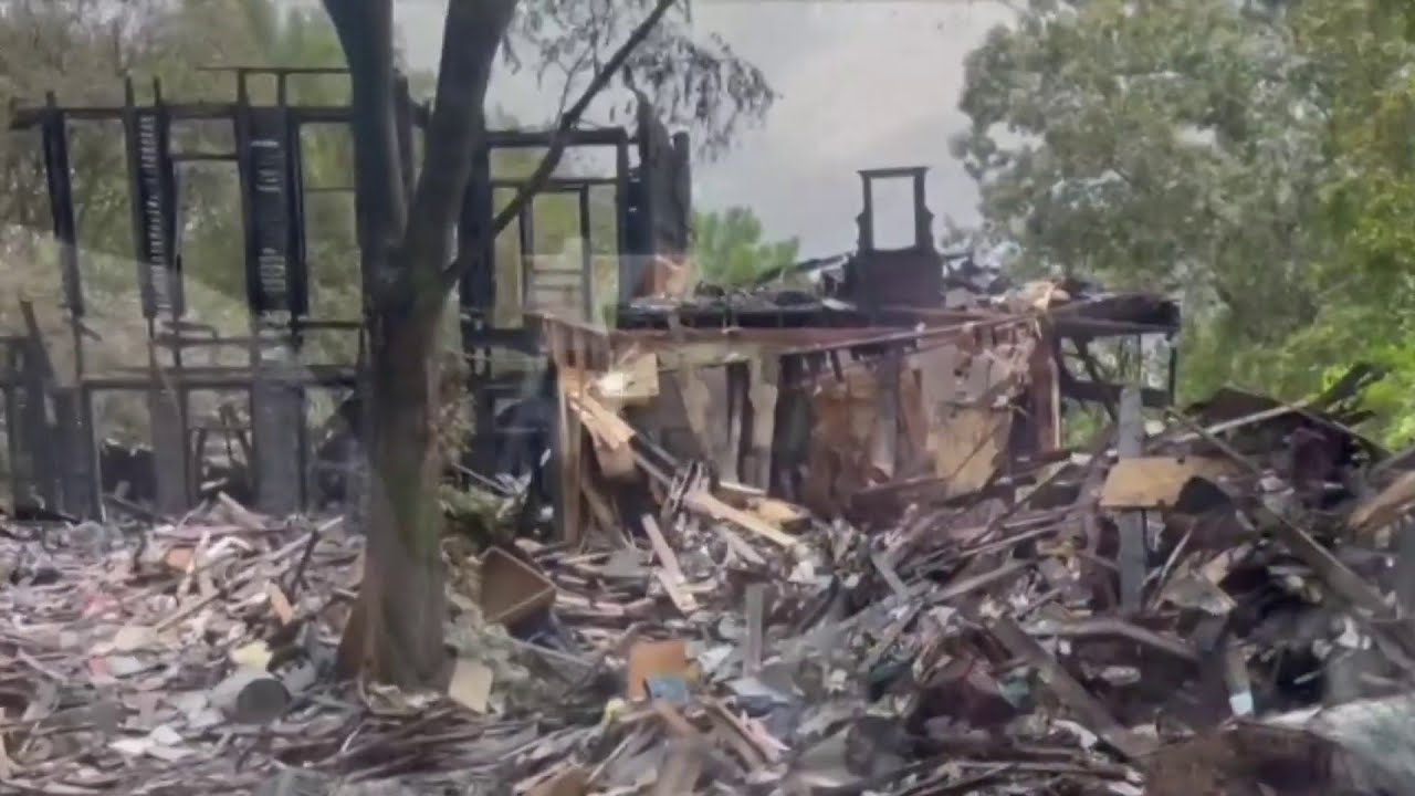 Family speaks after fire destroys historic home in Dickinson - YouTube