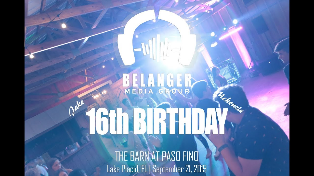 Belanger Media Group - DJ Gig Log: Mckenzie & Jakes 16th Birthday Party ...