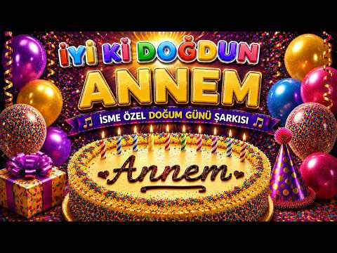 🎂 İYİ Kİ DOĞDUN ANNEM - İsme Özel Doğum Günü Şarkısı 🎉#iyikidoğdun #doğumgünü #annem
