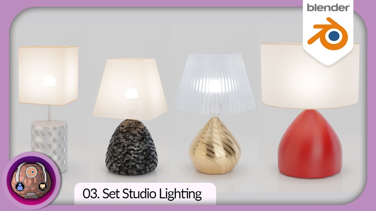 Create Different Type of Table Lamps | 03. Set Studio Lighting - YouTube