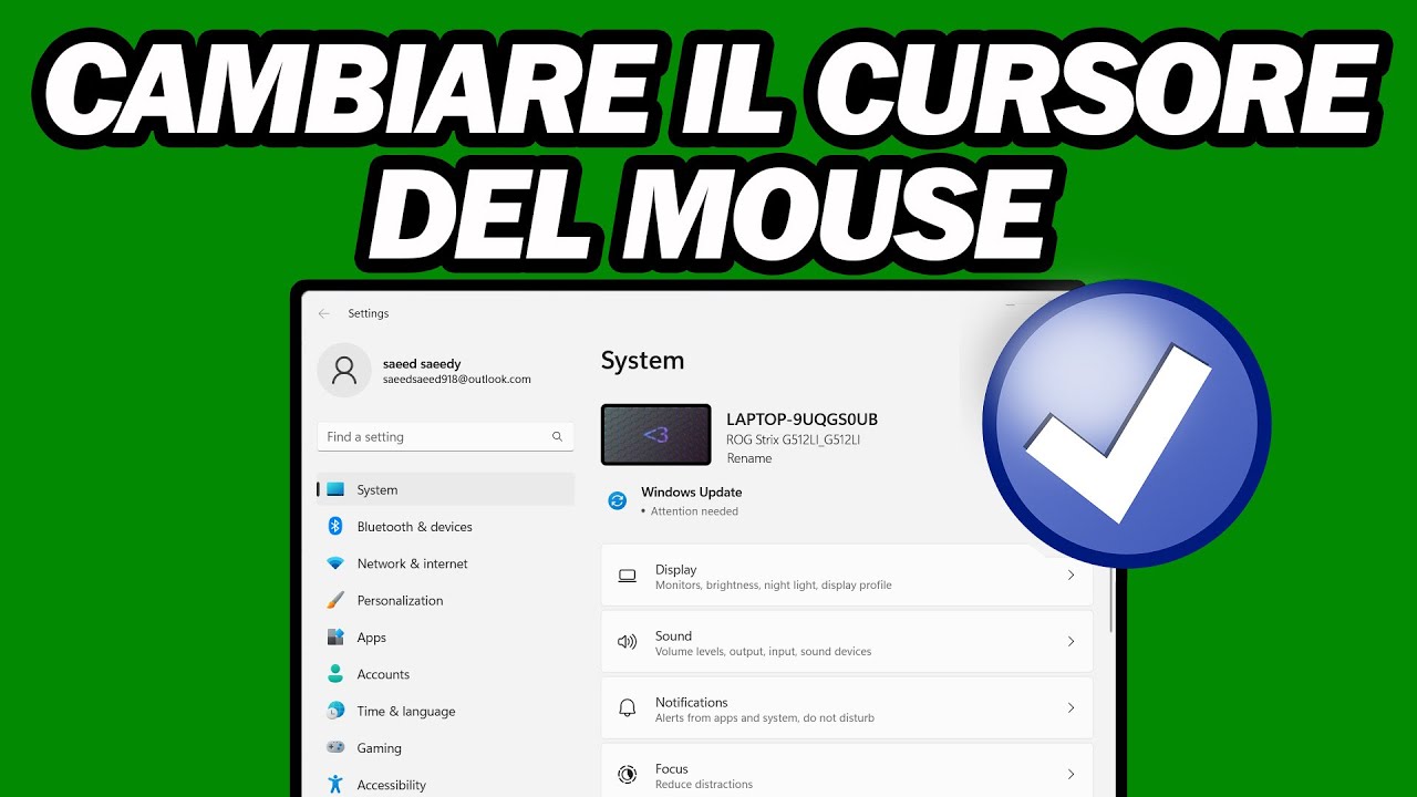 Come Cambiare Il Cursore Del Mouse Su Windows 11 | Passo dopo Passo - YouTube