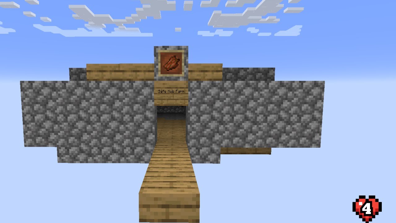 I made a Safe Mob farm in Minecraft Skyblock - YouTube