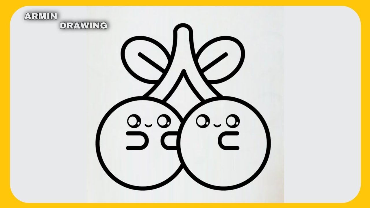 HOW TO DRAW A CUTE CHERRIES ,STEP BY STEP, DRAW Cute things - YouTube