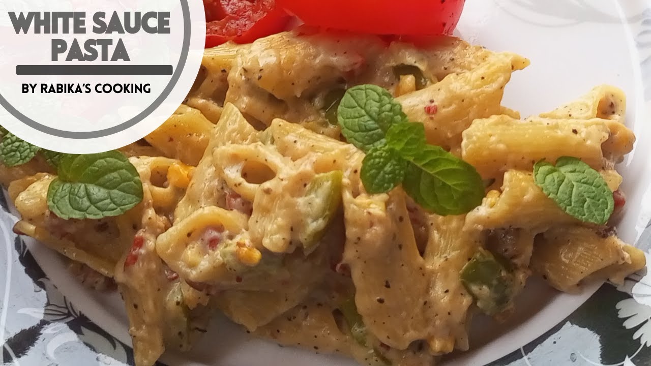 White Sauce Pasta Without Cheese | Pasta In White Sauce | White Pasta ...