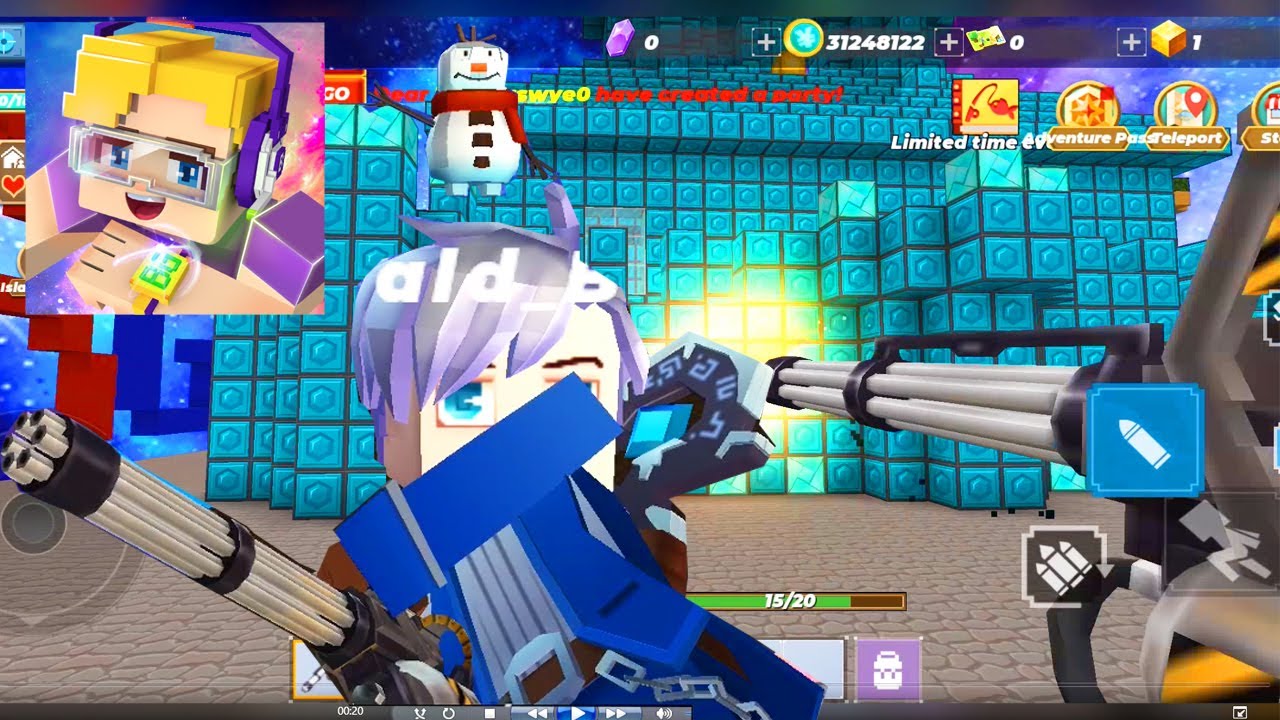 Blockman GO - Sky Block - Minigun OVERVIEW by EMERALD BG - YouTube