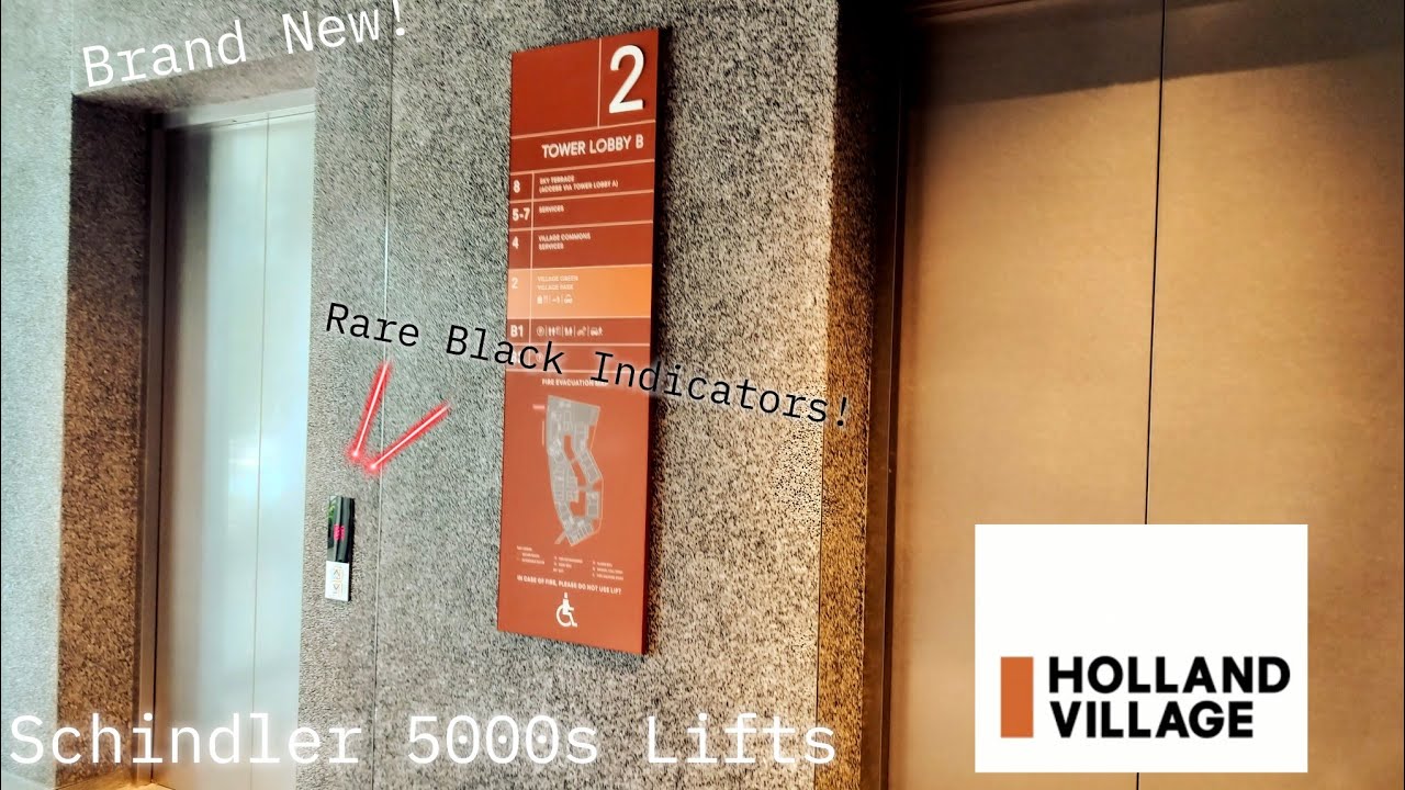 BRAND NEW - Schindler 5000 Lifts at One Holland Village (Lobby B) - YouTube