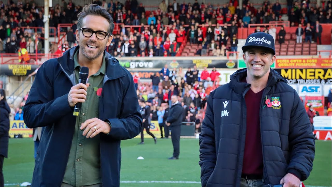 Wrexham Owners Ryan Reynolds & Rob McElhenney Watch First Home Match ...
