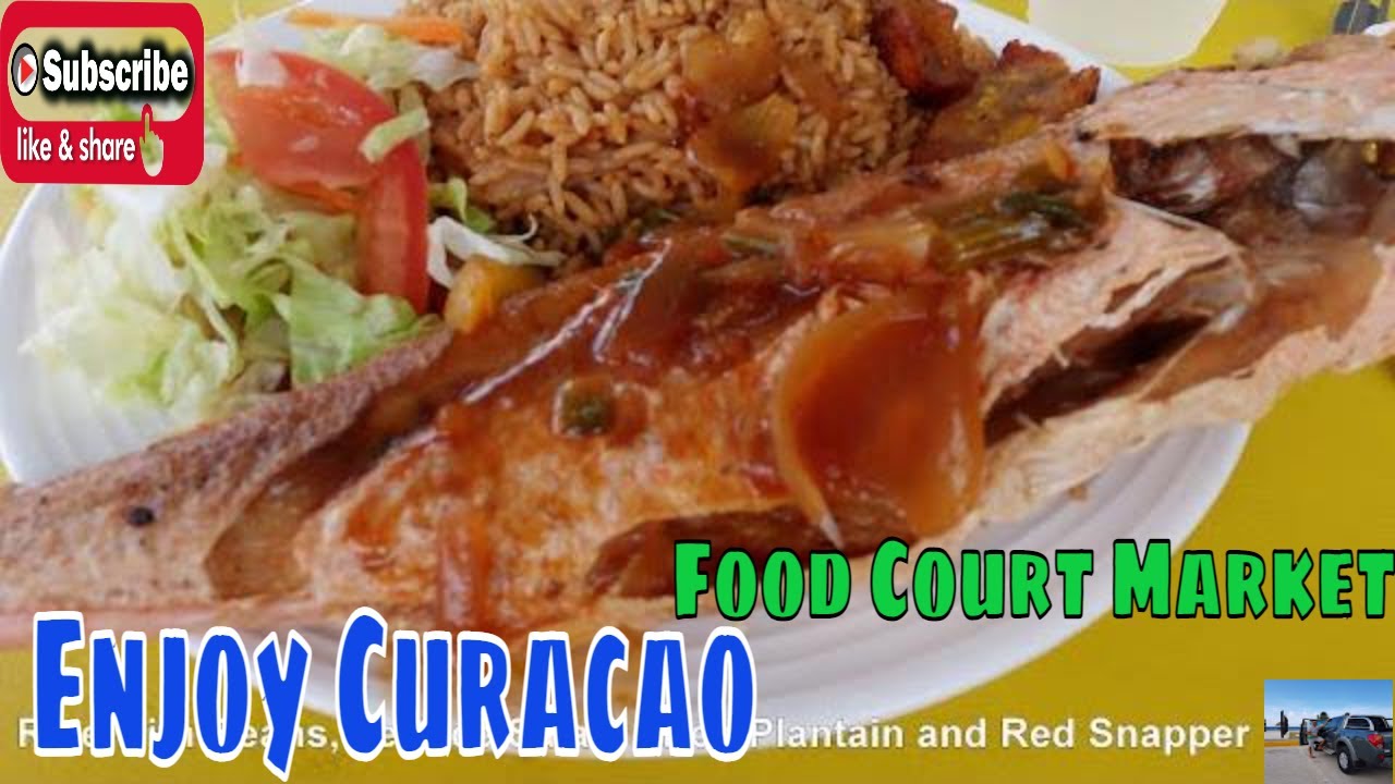 Enjoy Curacao at food court Curacao market - YouTube