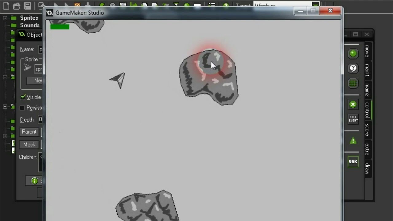 Game Maker Asteroids Tutorial 4 Youtube