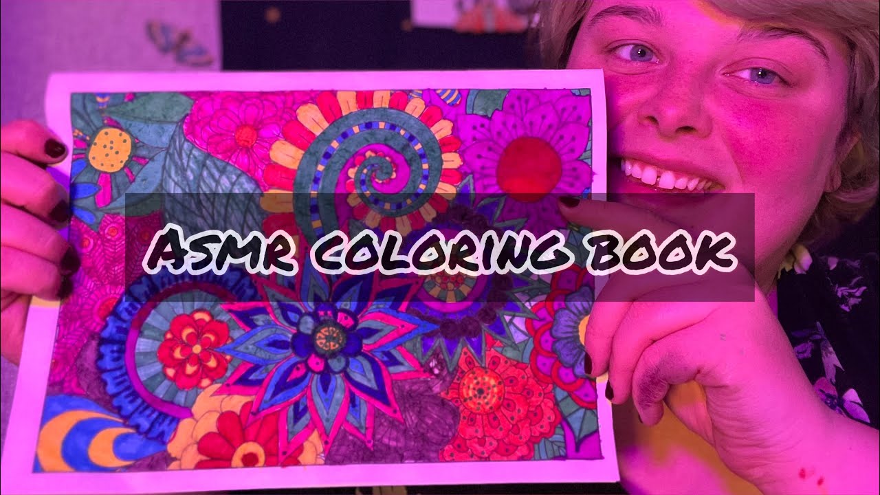 No talking !!! ASMR Coloring Book 🖼️🖍️ - YouTube