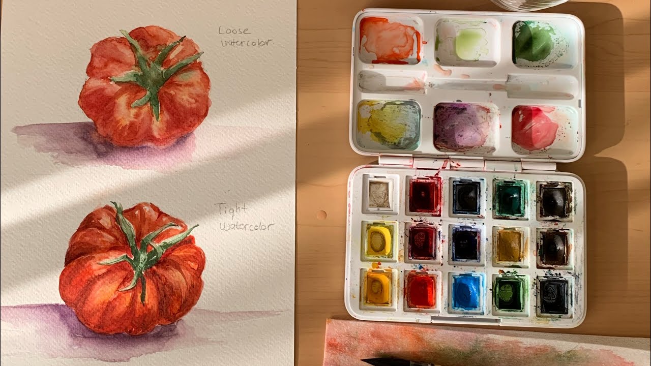 Loose vs Tight watercolor | Takipçimin Gönderdiği Resim ile 🌻 - YouTube