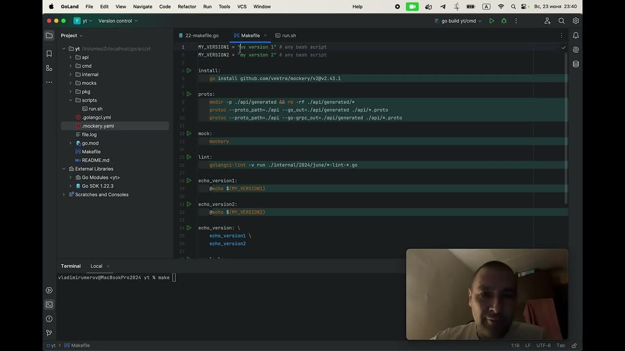 Go. Makefile - YouTube