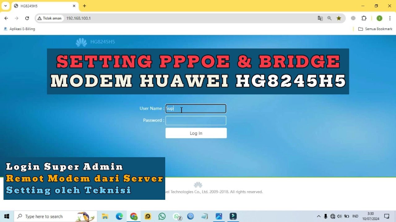 Cara Setting PPPOE Modem Huawei HG8245H5 | How to Configuration PPPOE ...