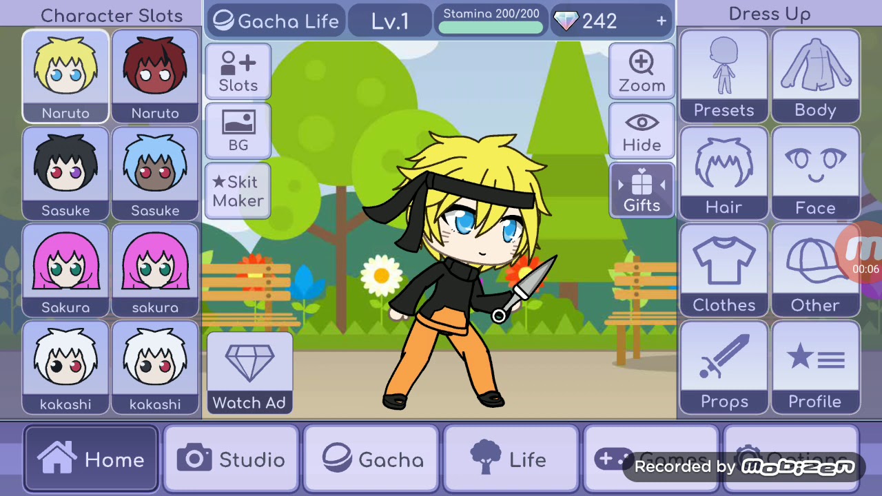 Mostrado os personagens do Naruto no gacha life - YouTube