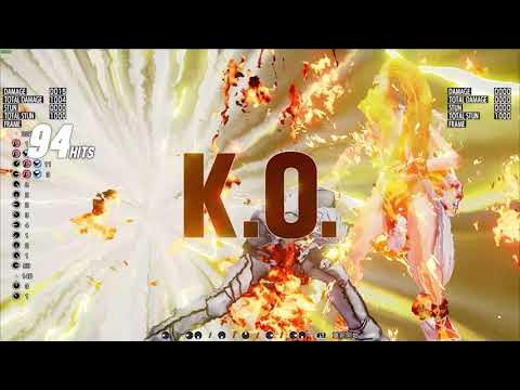 KOF XV Steam K 中鋒 4 Bar STUN 100% COMBO Ver.1.93 - YouTube