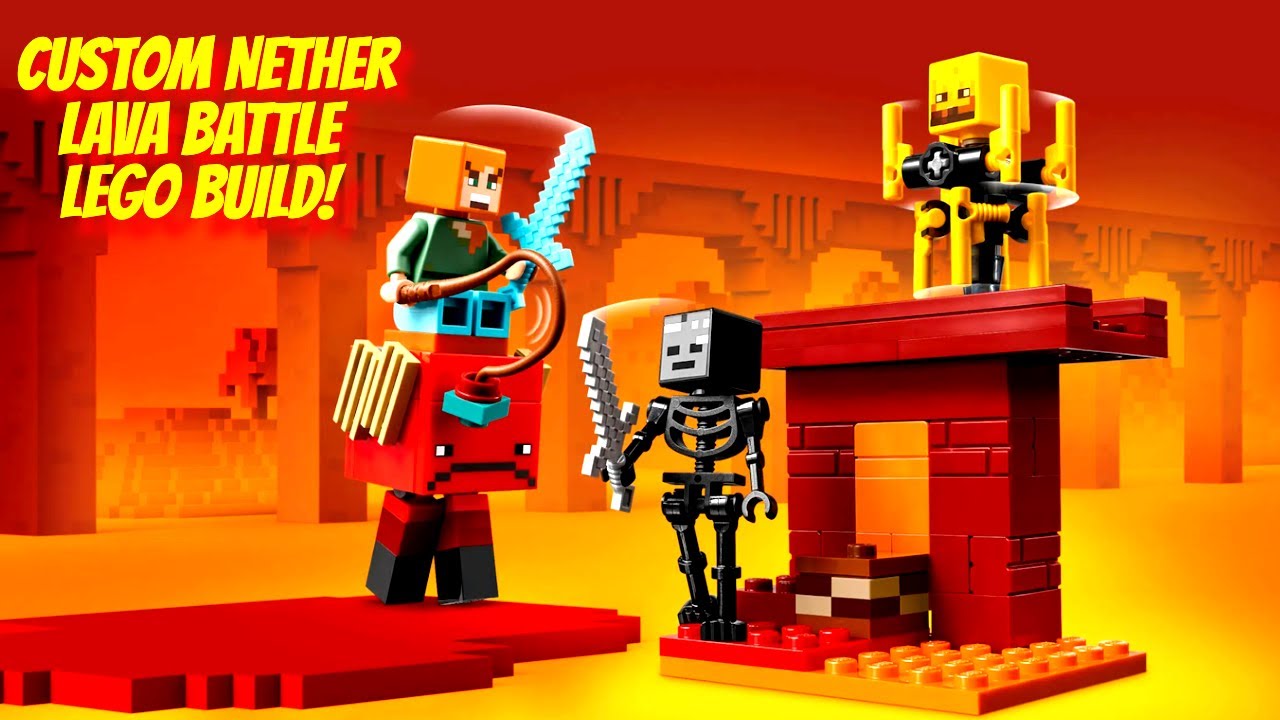 LEGO MINECRAFT NETHER FORTRESS BUILD - YouTube