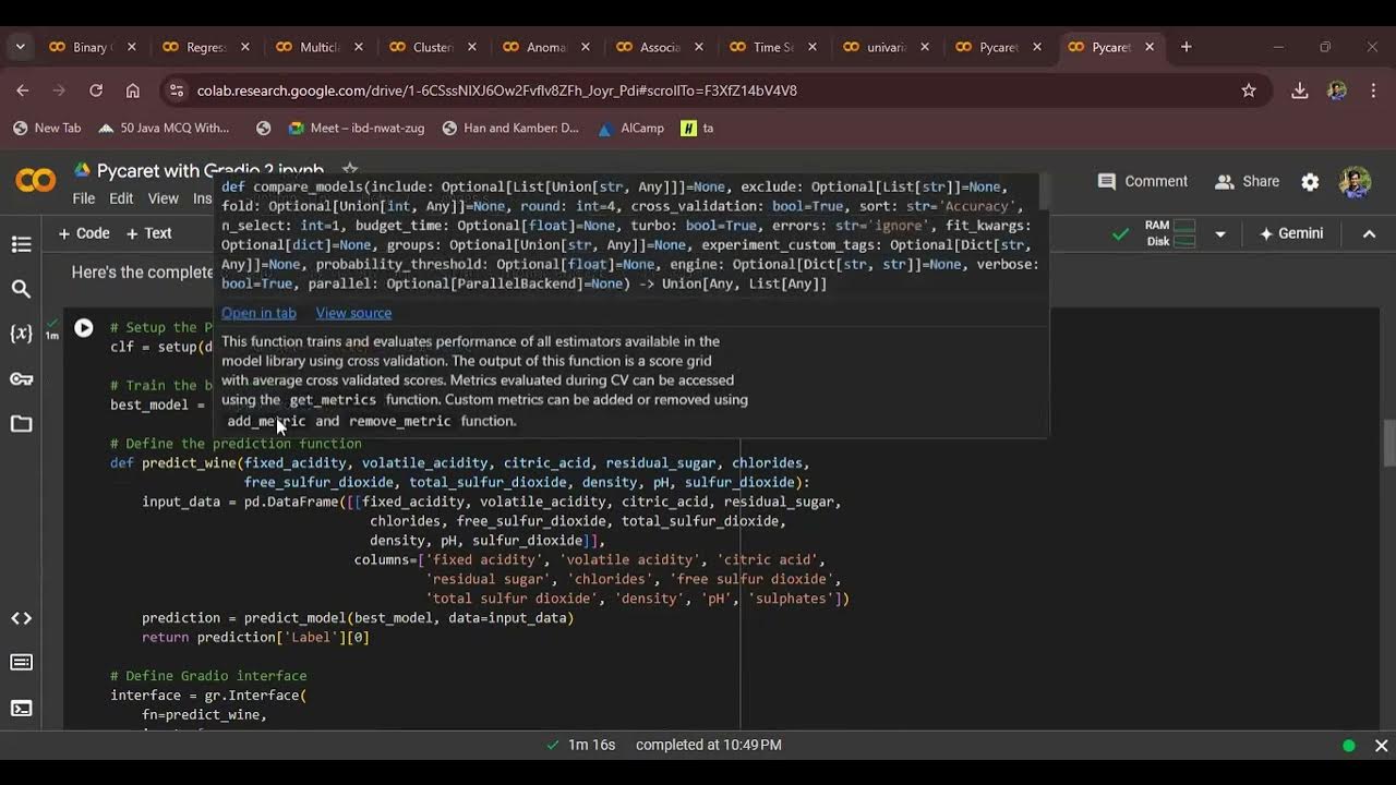 Learning AutoML with Pycaret video 9 | using Gradio part 2 - YouTube
