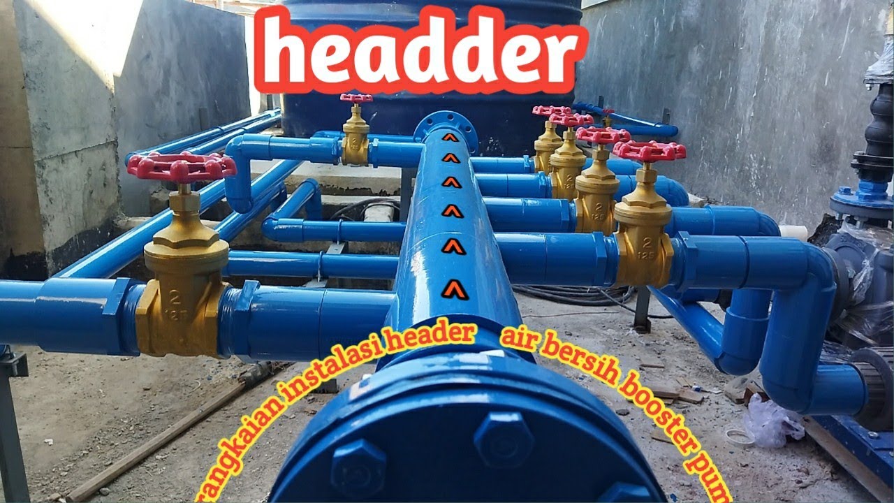 instalasi pipa air bersih bosster pump - YouTube