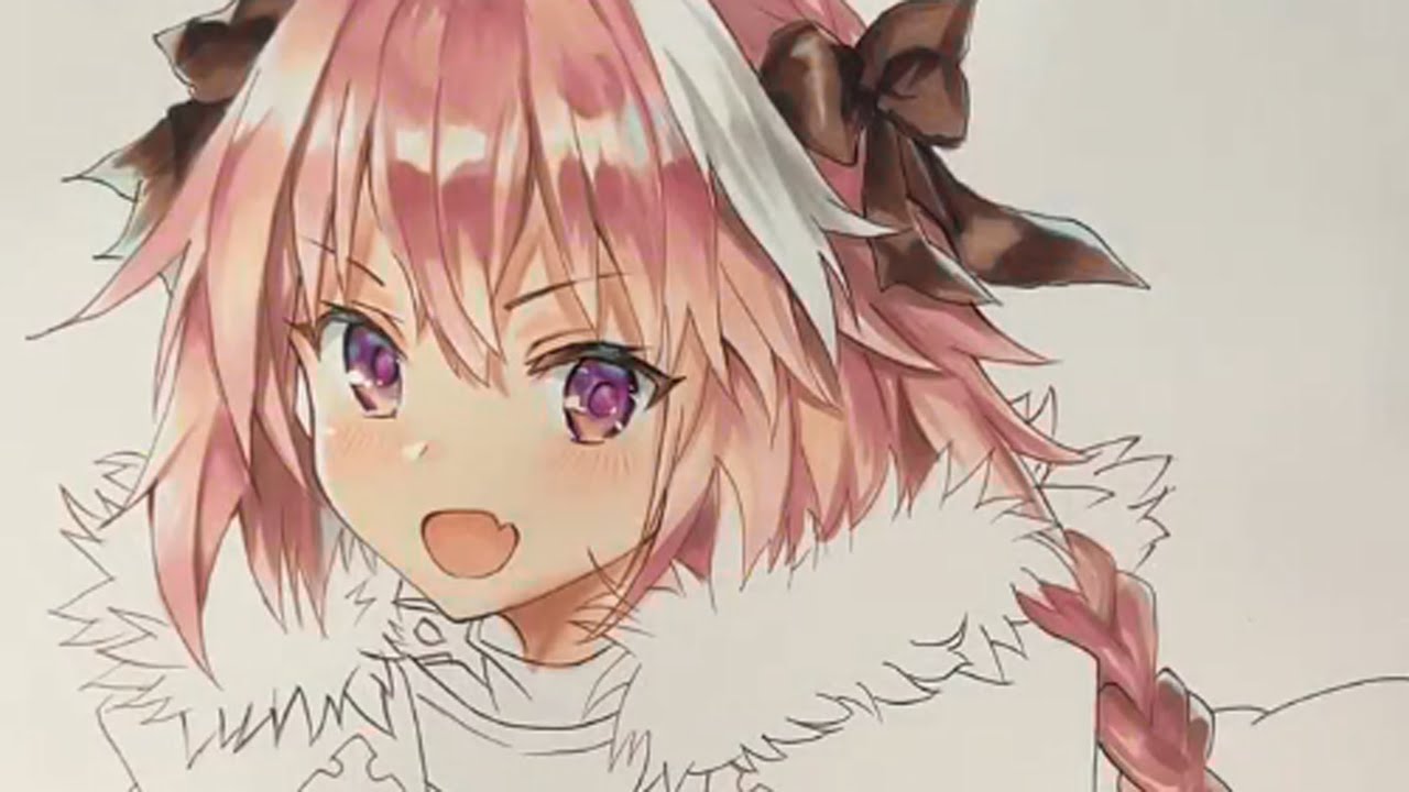 The process of coloring an anime's skin and hair | Draw so easy Anime ...