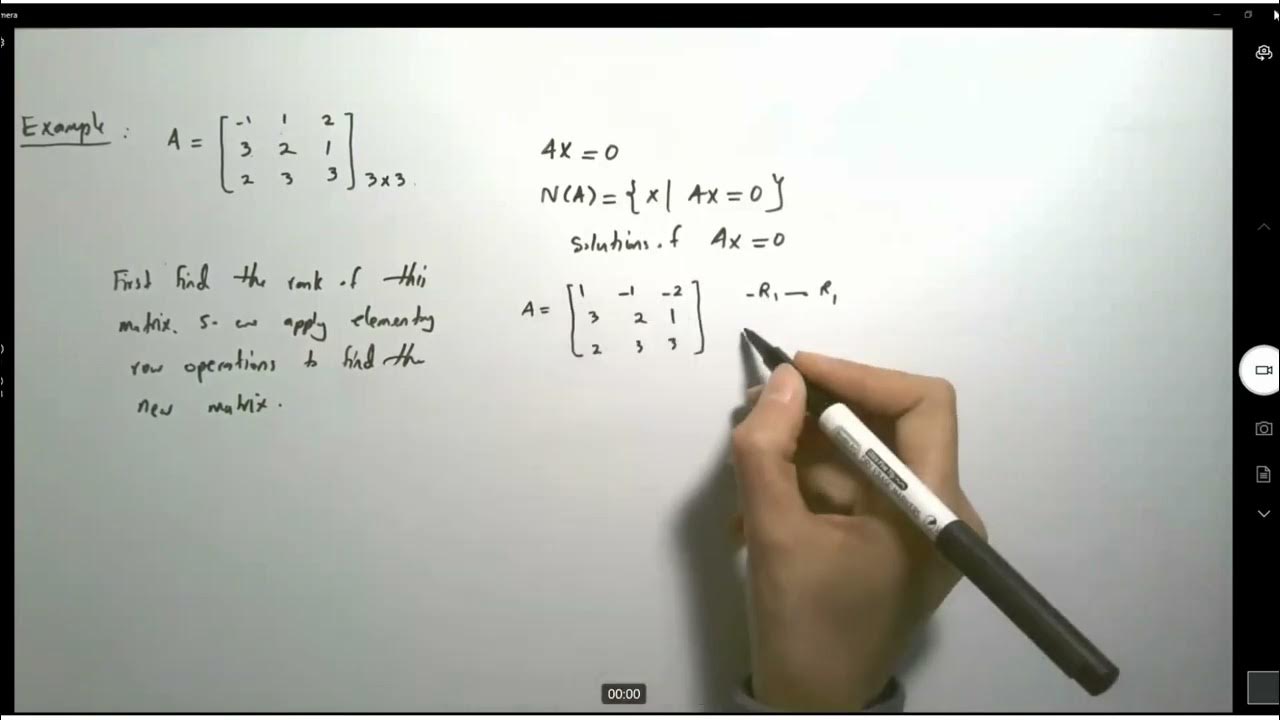 Linear Algebra- Rank of a Matrix (then we find the nullity) - YouTube