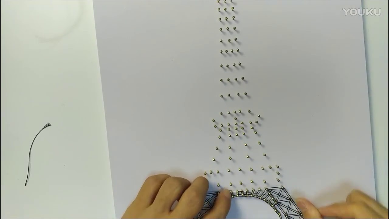 Installation tutorial For String Art Kit （Eiffel Tower） - YouTube