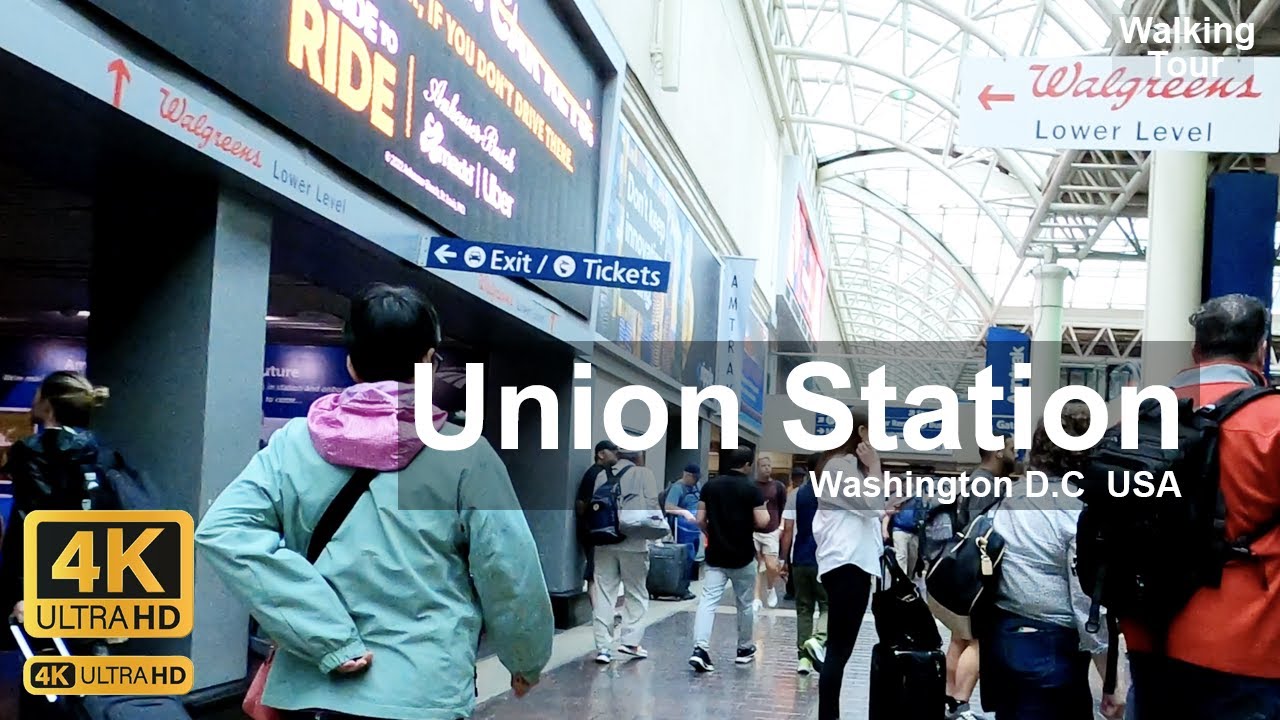 Union Station 4k - Virtual Walking Tour | Washington D.C USA | Bus ...